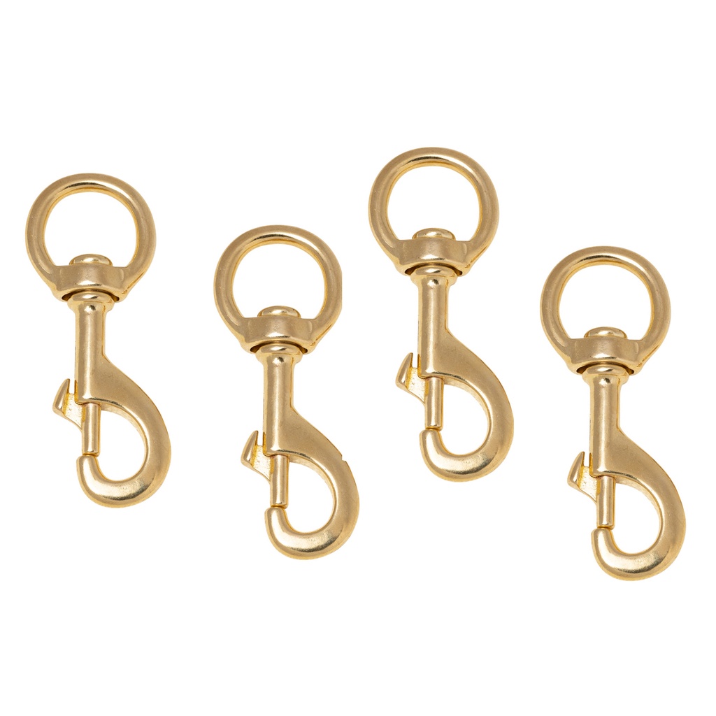 4pcs Bag Pet Leash Snap Hook Halyard Rope Keychain Brass Swivel Eyelet ...