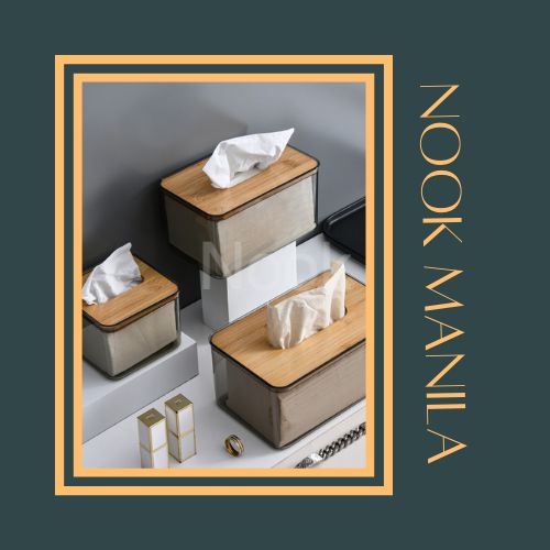 Nook Manila Nordic Minimalist Wooden Tissue Box with Cover Dust-Proof ...
