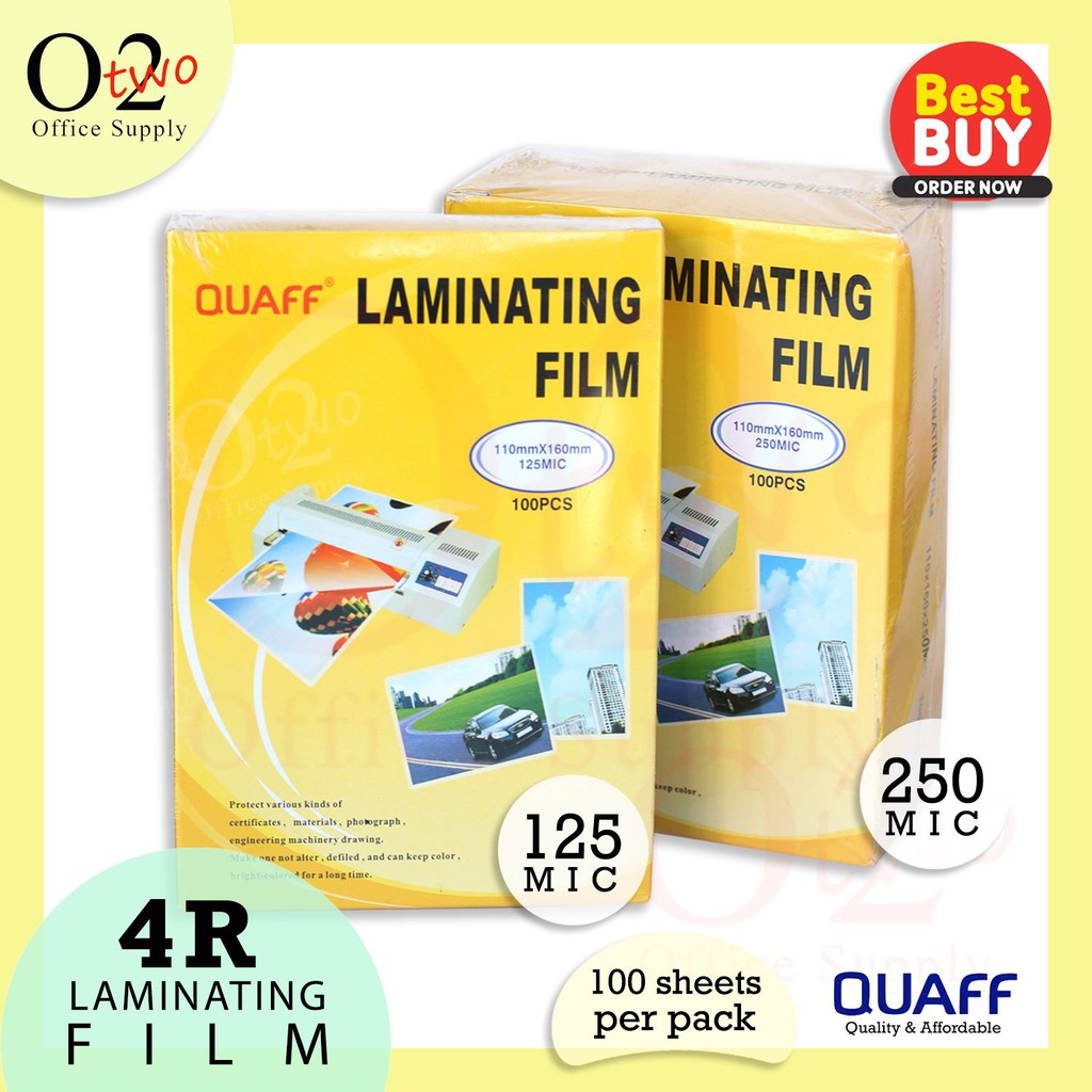 QUAFF Laminating Film 4R 250/125microns | Shopee Philippines