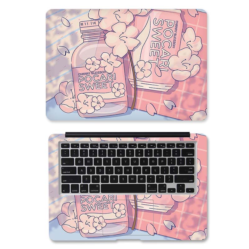 Purple laptop skin stickers, ins cute laptop decoration decals, diy ...