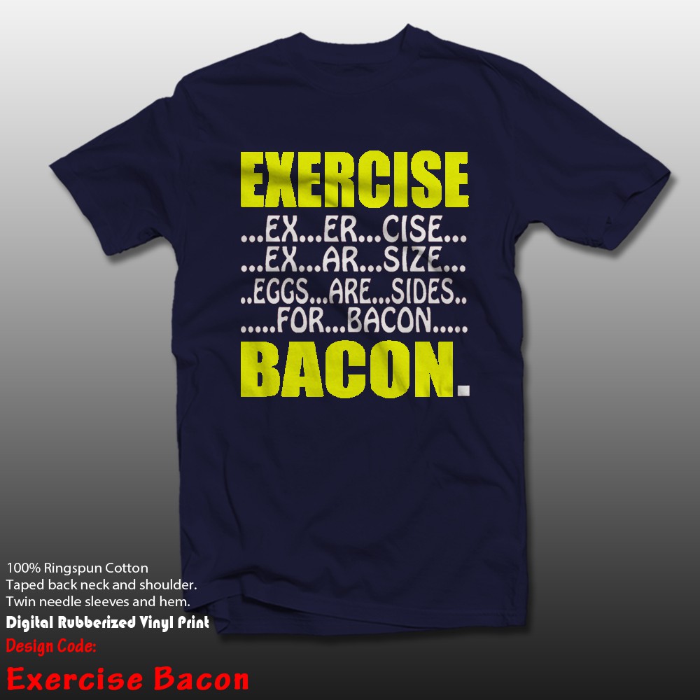 Gifo Shopee Spoofs Exercise Bacon Shirt | Shopee Philippines