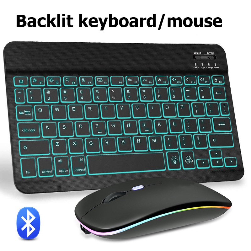 Wireless bluetooth backlit keyboard, lightweight and portable, suitable ...