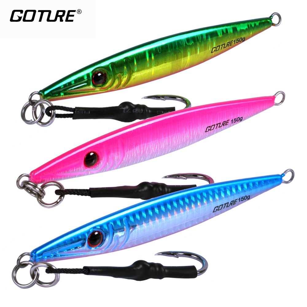 Goture Fast Jig Metal Spoon Fishing Lure Baits Vertical Jigging Lure ...