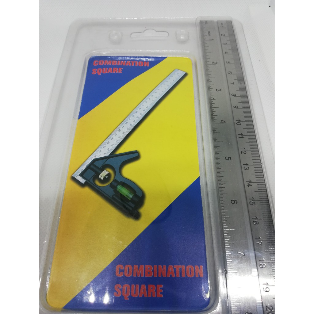 300mm Adjustable Combination Try Square Set with Level | Shopee Philippines