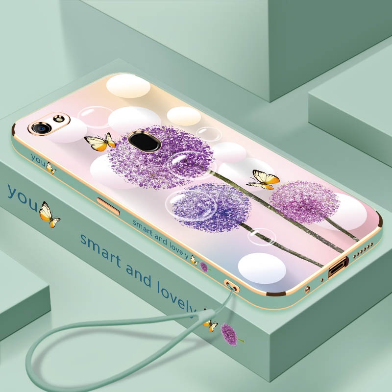 Casing Oppo F5 F7 F9 Phone Case Ultra-thin Electroplating Square ...