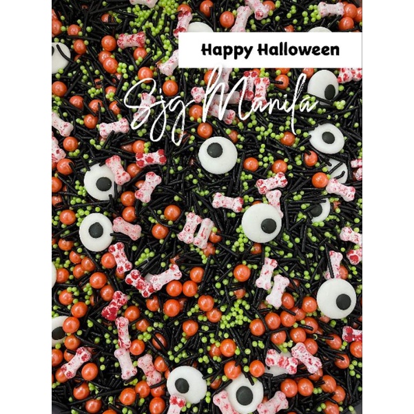 50 grams halloween bones bats edible sprinkles dragees | Shopee Philippines