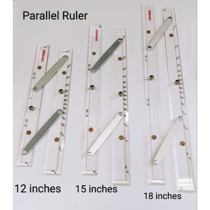 Parallel Ruler with protractor, graduation and compass bearing | Shopee ...