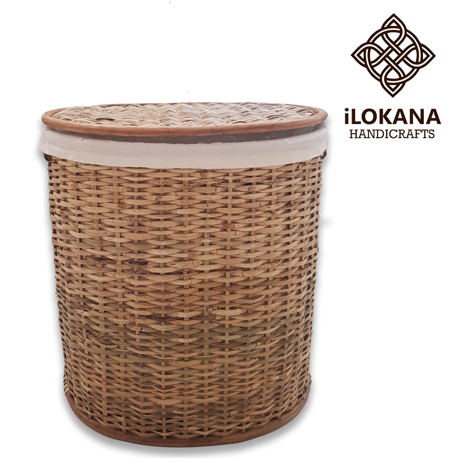 Ilokana Handicrafts Native Oblong Laundry Basket Hamper with Cloth ...