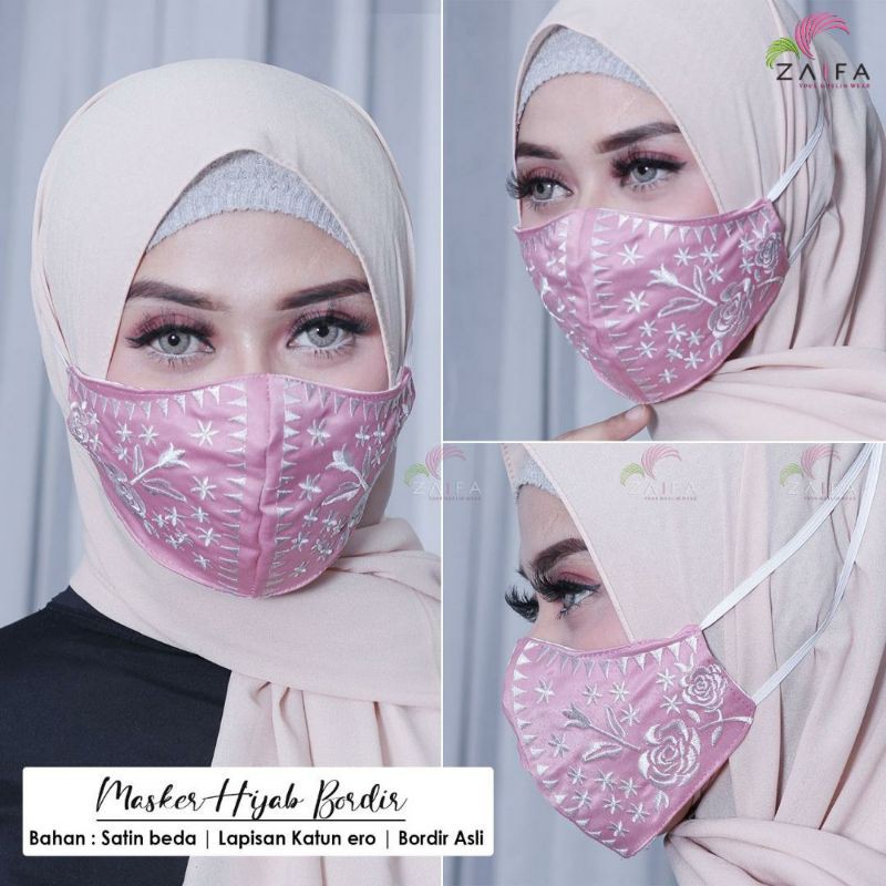 Original Embroidered HIJAB Mask, Mask | Shopee Philippines