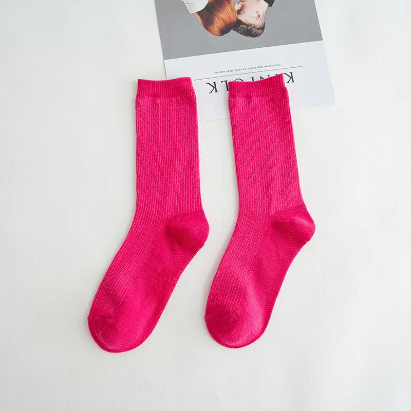 Casual womens sock solid color cotton socks for women ladies candy ...