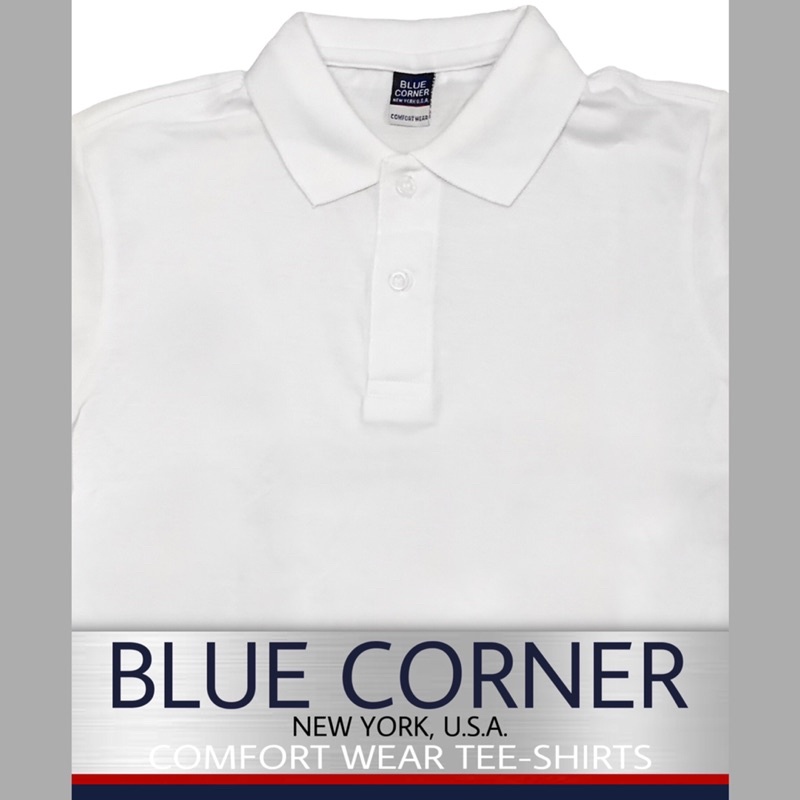BLUE CORNER | Polo Shirt Plain Honey Comb for Men and Ladies | Shopee ...