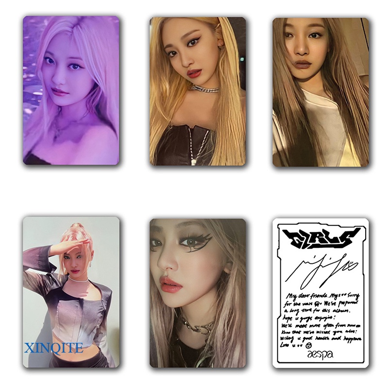 XINQITE 5Pcs/Set Kpop Aespa Photocards Album Girls Winter Karina Small ...