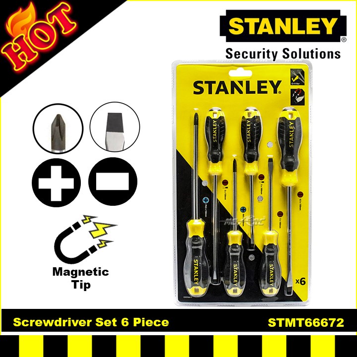Stanley Screwdriver Set 6 Piece STMT66672 | Shopee Philippines
