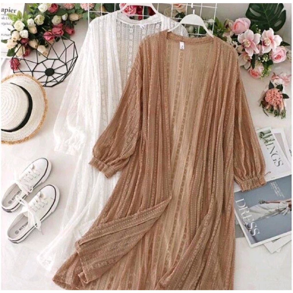 Cardigan BROKAT Arm Long - OUTER Women MUSLIMAH Arm Balloon (OUTERWEAR ...