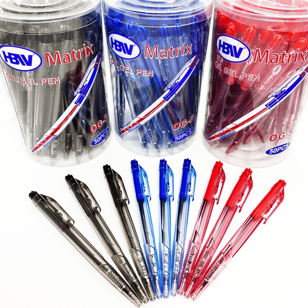 12pcs HBW matrix ballpen rectractable pen | Shopee Philippines