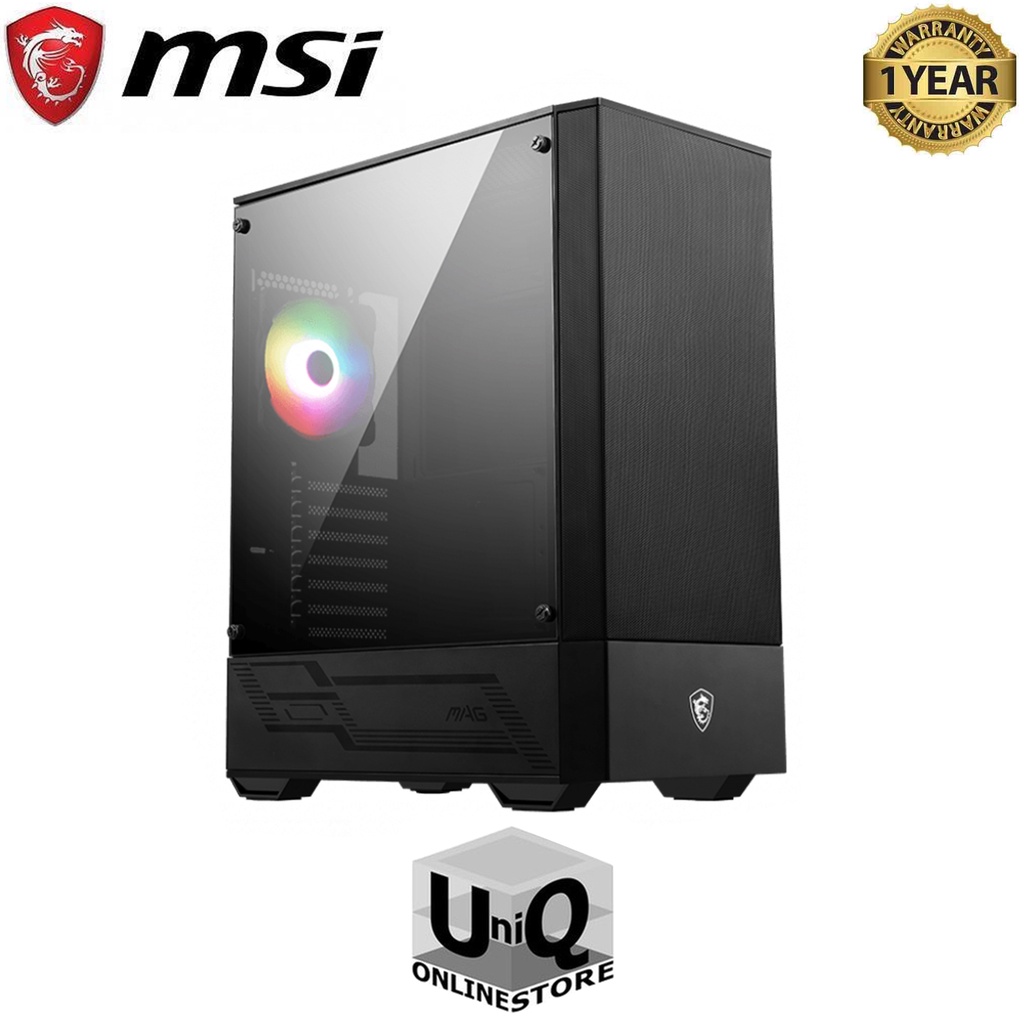 MSI MAG FORGE 110R Mid Tower Gaming PC Case, Acrylic Side Panel, ATX/M ...