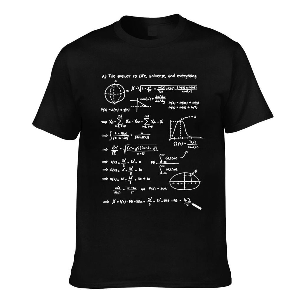Math Equation The Answer To Life Universe Everything Men's Short Sleeve ...
