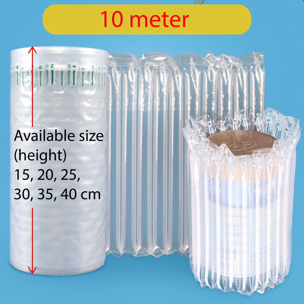 10 Meter Inflatable Air Column Bubble Wrap Packaging (15 - 40 cm) x 10 ...