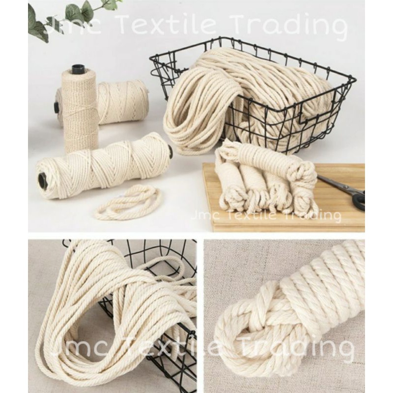 Macrame Cotton Cord per bundle 15 yards to 33 yards per bundle 3mm to ...