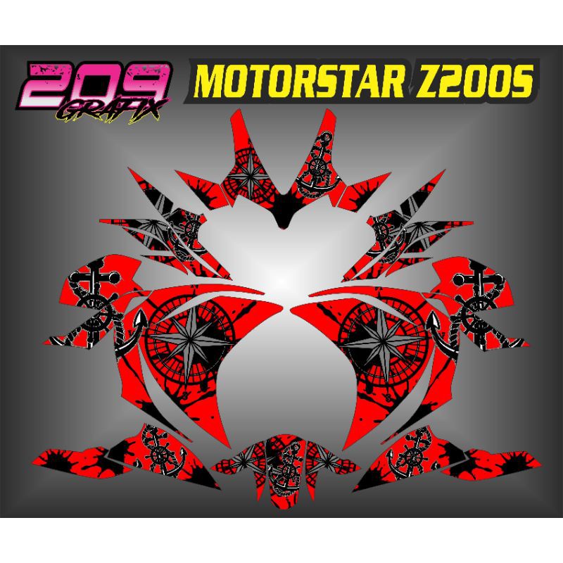 Motorstar Z200s full body decals | Shopee Philippines