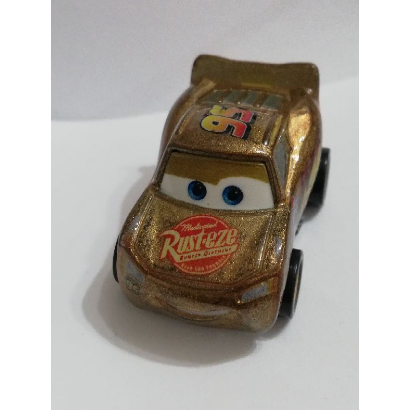 Disney Pixar Cars Mini Racers Gold Lightning McQueen Loose | Shopee ...