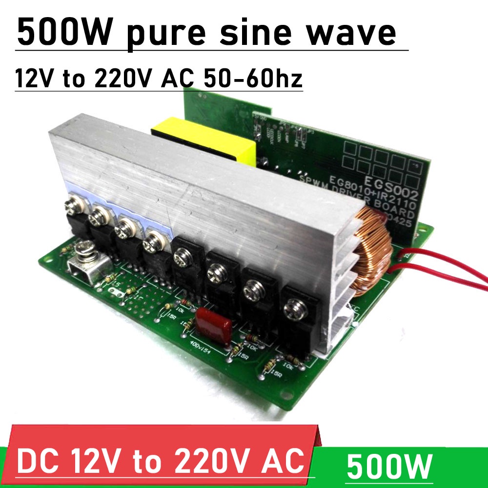DC 12V TO 220V AC 500W pure sine wave Inverter circuit board 50Hz 60Hz Boost POWER converter ...