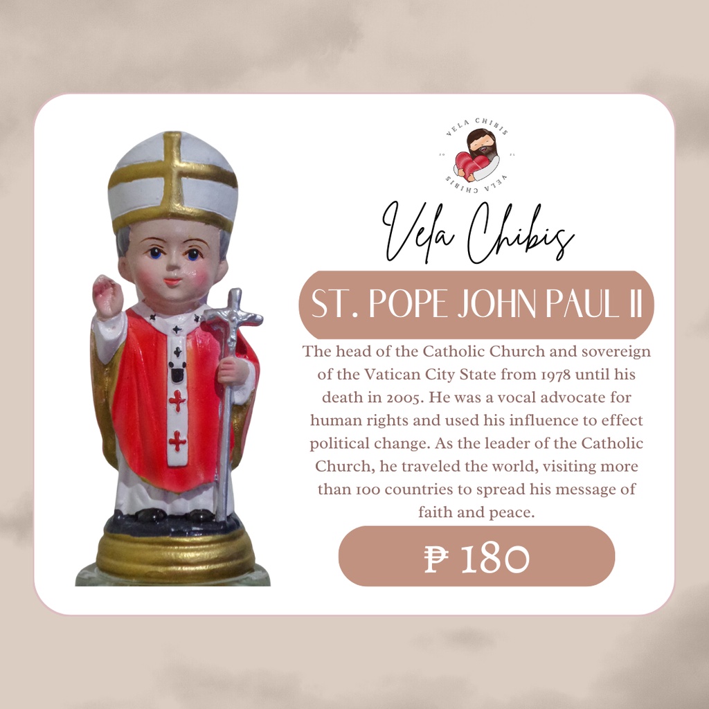 St. Pope John Paul II Chibi Image / Chibi Saint | Shopee Philippines