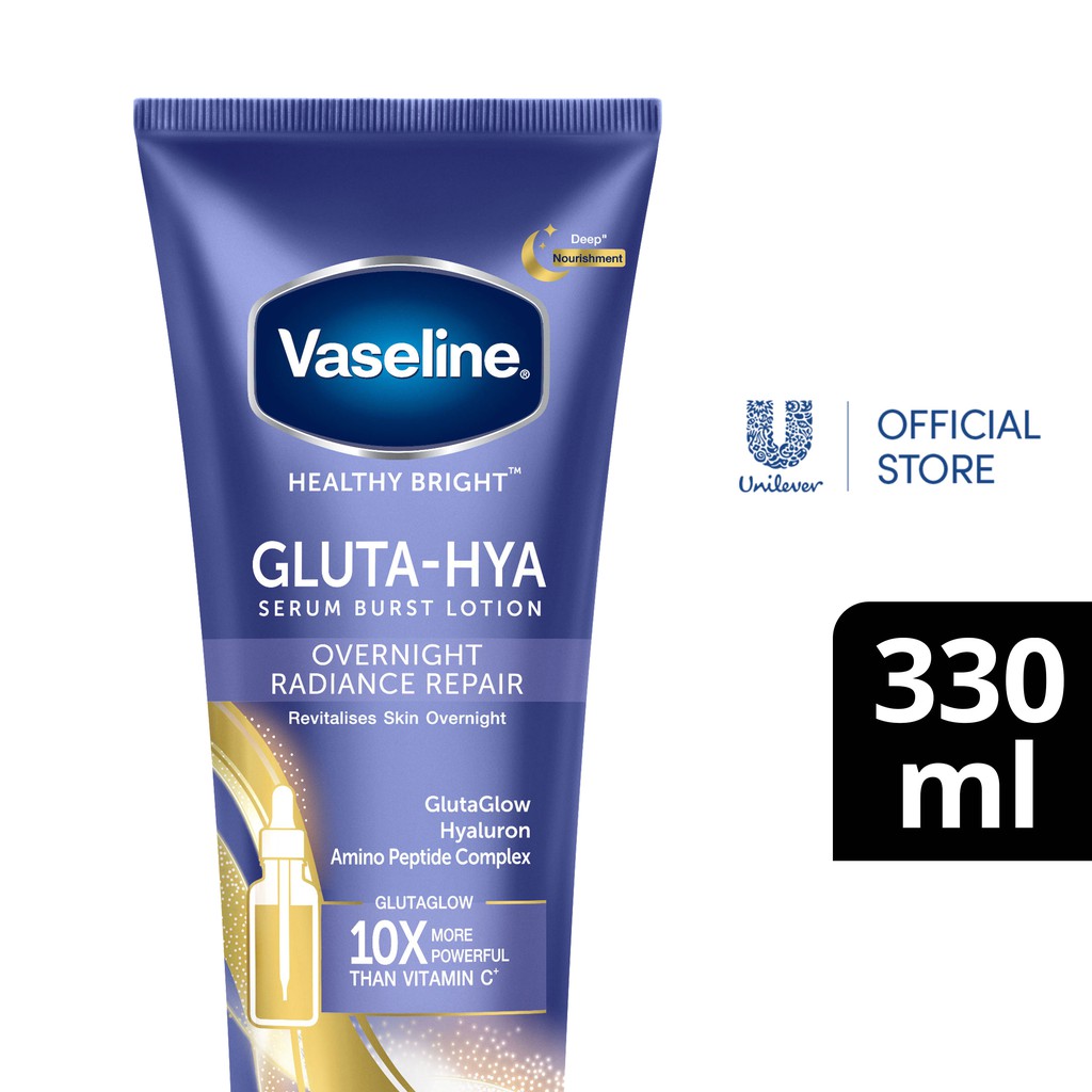 Vaseline Gluta-Hya Serum Burst Lotion Overnight Radiance Repair 330ML ...