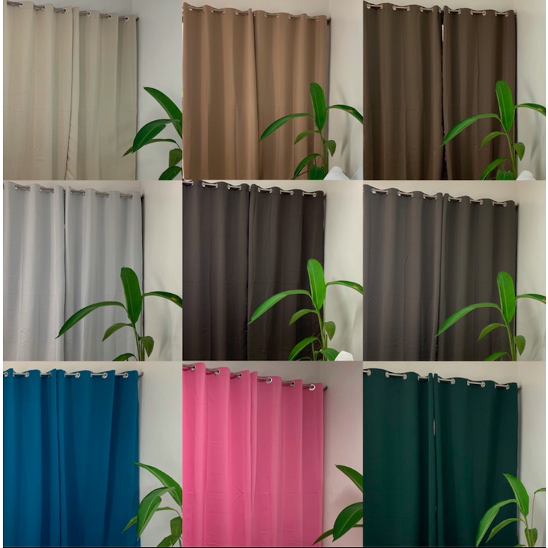 HOLA Soft Blackout Curtain | Sheer - Ring Curtains - Brown Shade - PER ...