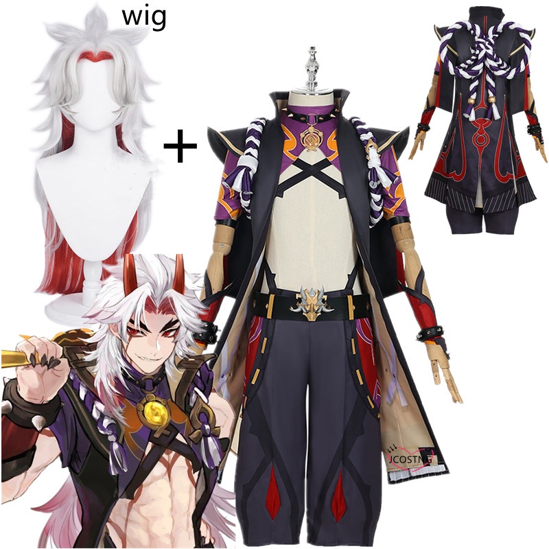 Hot Game Genshin Impact Arataki Itto Full Set For Adult Unisex Halloween Party Cosplay Costumes