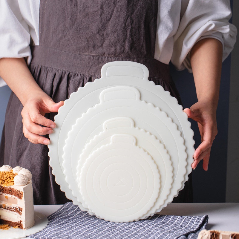 Reusable Round Mousse Cake Boards Plastic Cake Base Cupcake Dessert ...