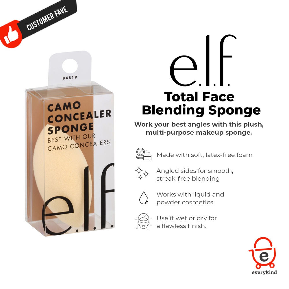 Elf Camo Concealer Sponge - Dual Pointed Ends Easily Fit Hard to Reach ...