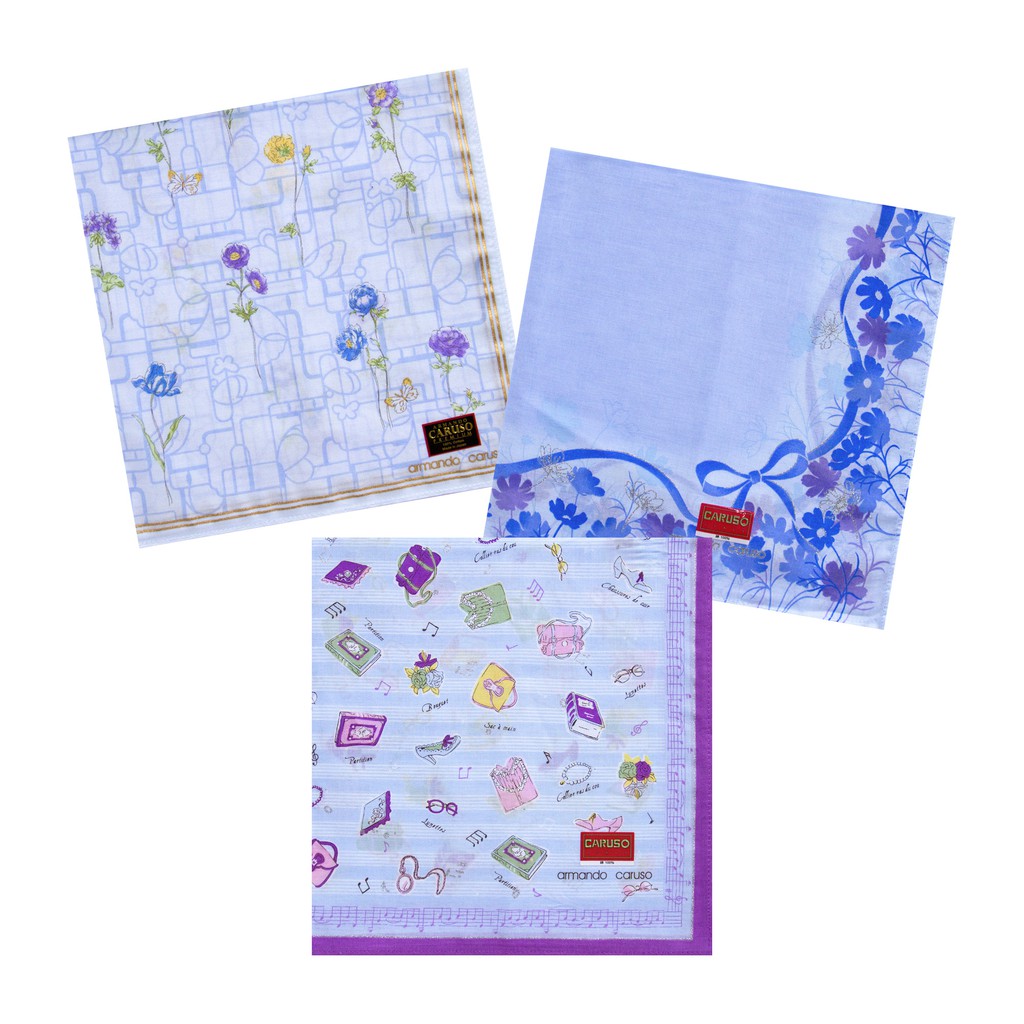 Armando Caruso Ladies' Printed Handkerchief Pastel Series - set of 3 ...