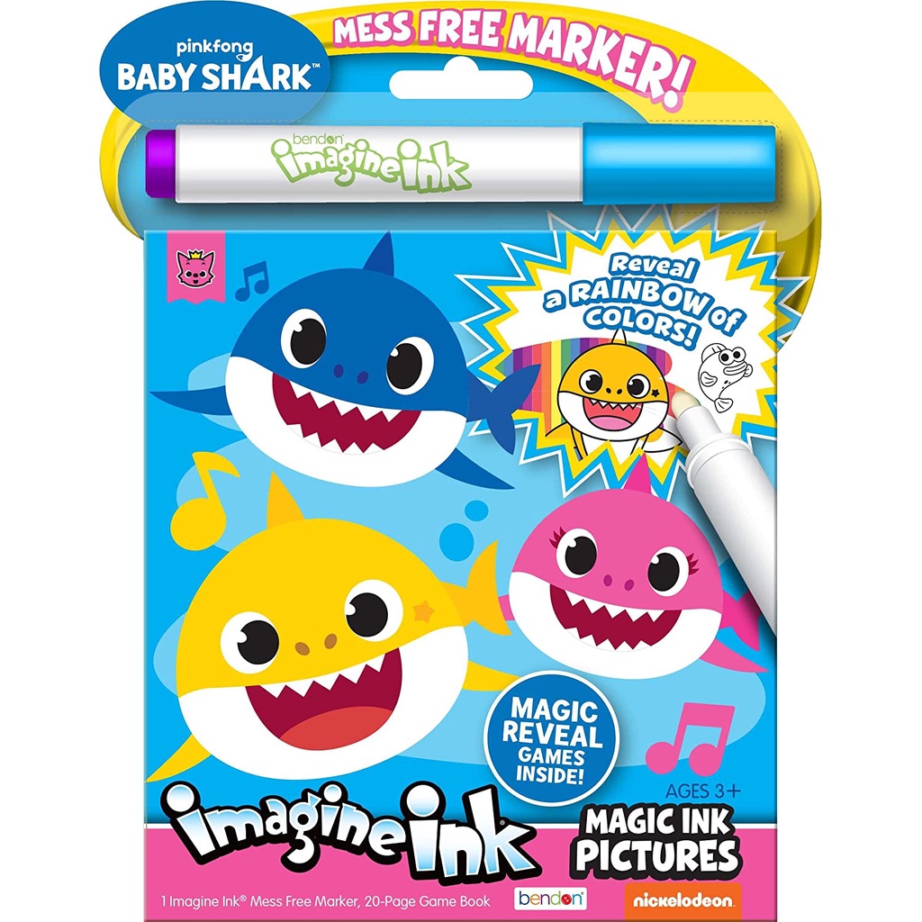 Bendon - Baby Shark - Pinkfong - Imagine Ink Magic Marker Activity ...