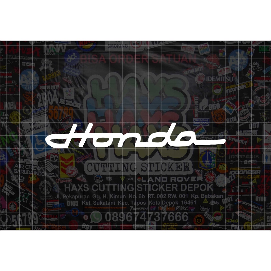 Cutting Sticker Honda Writing Continuous Size 14cm For Motorcycle ...