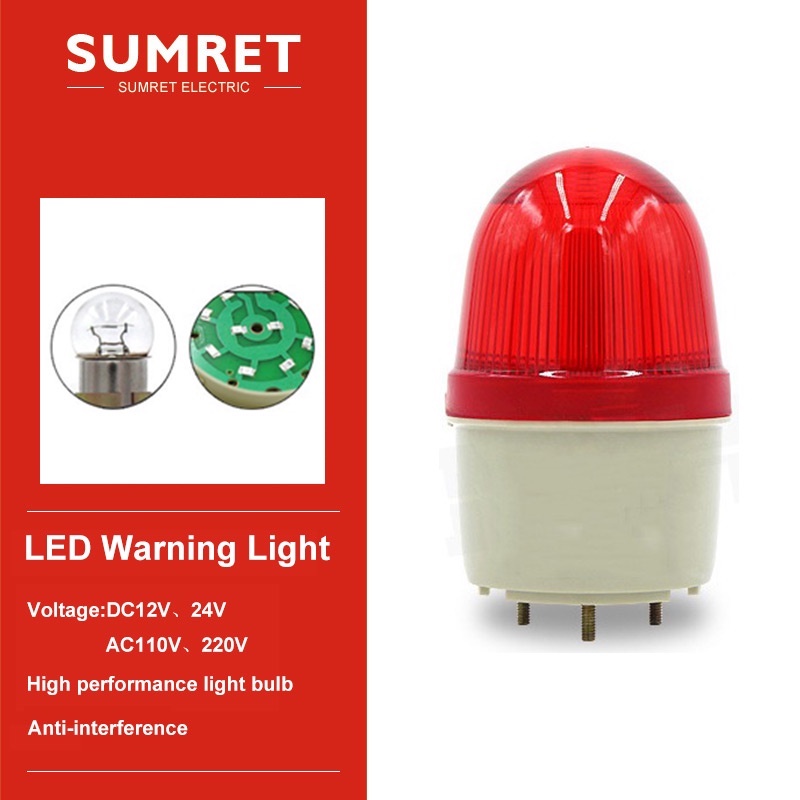 LED Warning Light flash strobe Rotating Beacon alarm Lamp AC 220V 110V ...