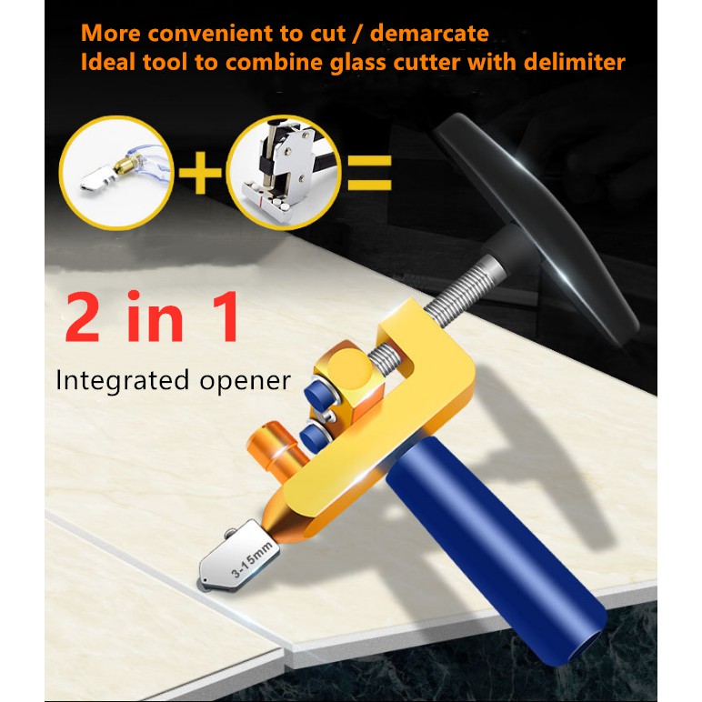 Manual Tile Mirrors Cutter Multi-Functional Glass Cutter Set Ceramic Tile Opener Easy Glass Tile ...