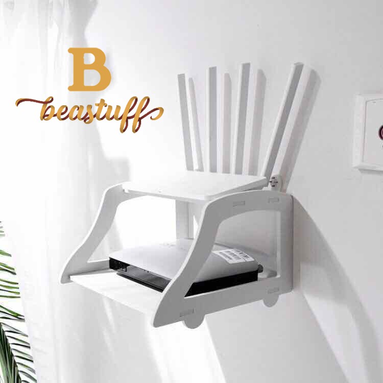 Wooden Wall Mounted Wifi Router Shelf Set-Top Box Bracket Storage Box ...