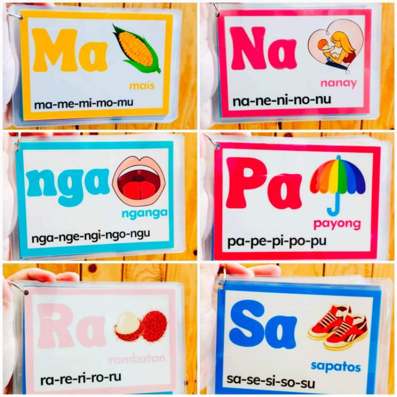 abakada filipino reading flashcards laminated educational flash cards ...