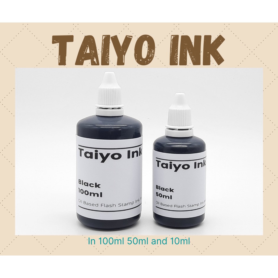 Betchay Stamp Taiyo Flash Stamp Ink 10ml, 50ml and 100ml | Shopee ...