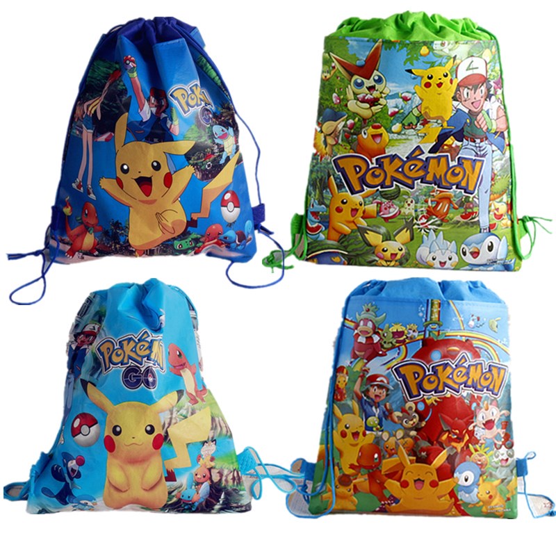 Pokemon Eco Non-woven Drawstring Bag Cartoon Anime Figure Bulbasaur ...