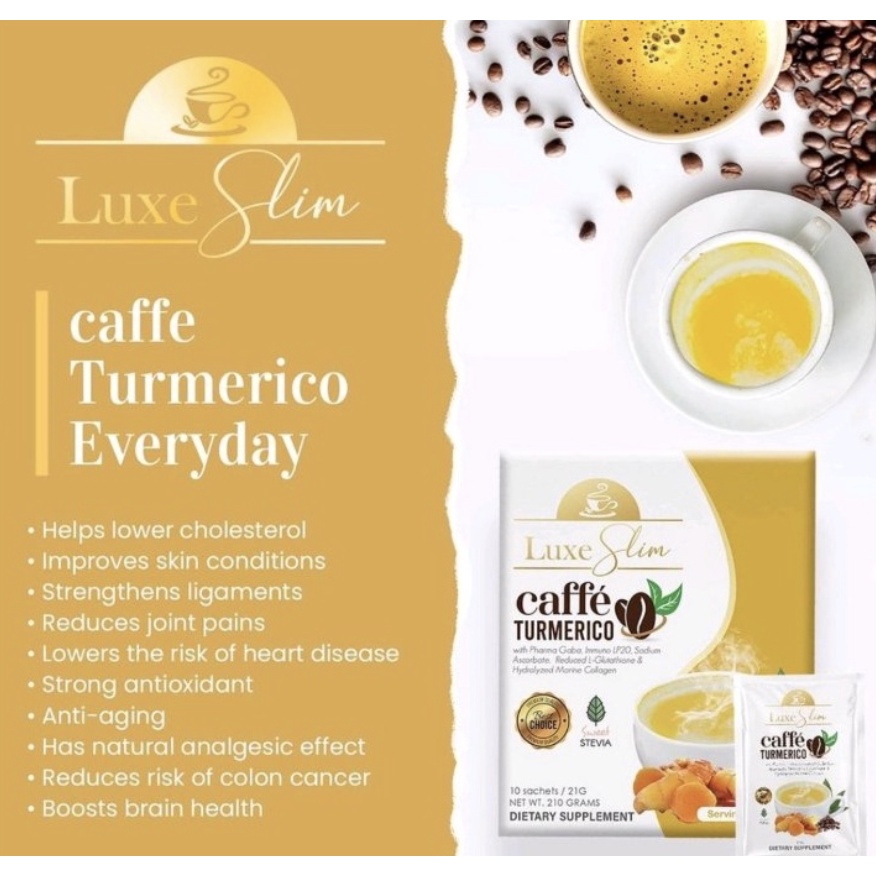 Luxe Slim Coffee BY SACHET Caffe Macchiato Tumerico COD GRAB | Shopee ...