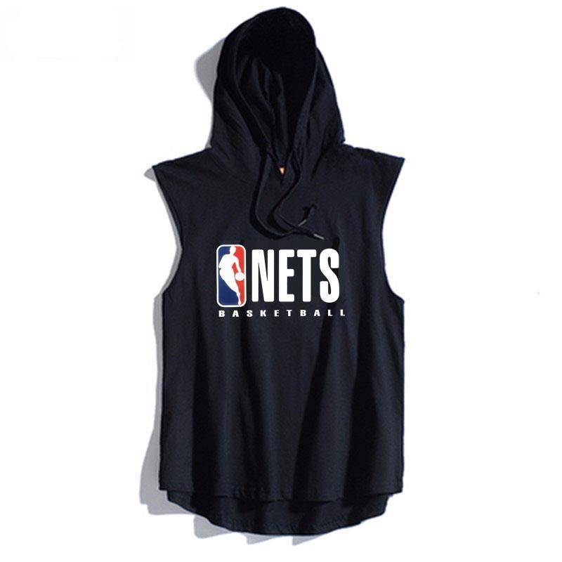 Sleeveless for Men CBA Basketball Suit Hooded Vest Male Sweat-absorbent ...