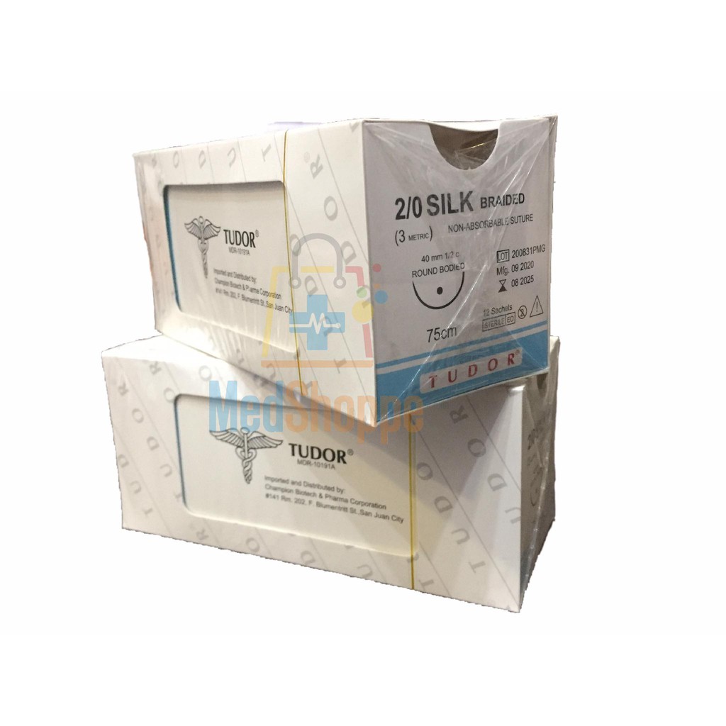 TUDOR SILK BRAIDED NON ABSORBABLE NEEDLE 12PCS/BX | Shopee Philippines
