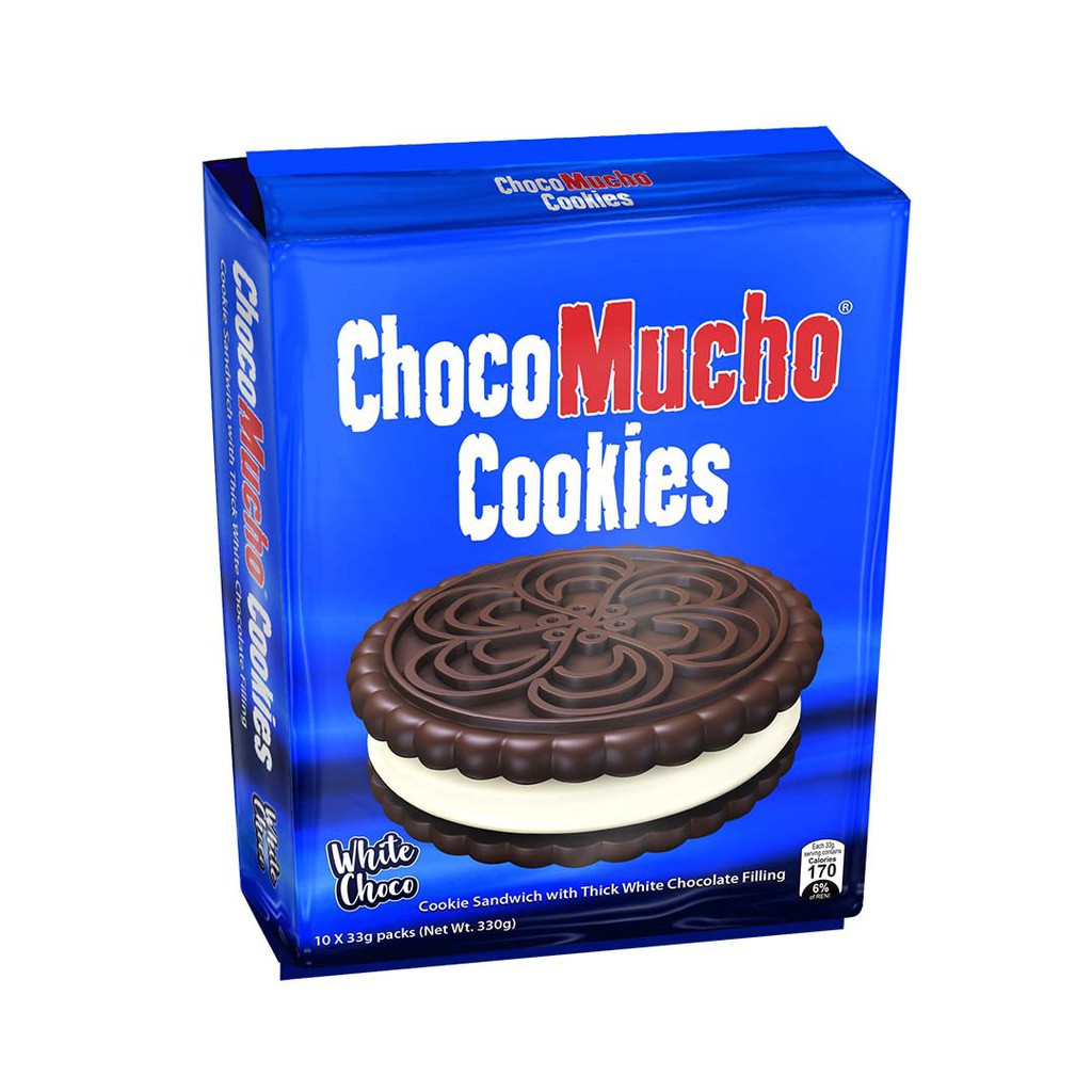Choco Mucho Cookie Sandwich White Choco 10 Pieces 33g | Shopee Philippines