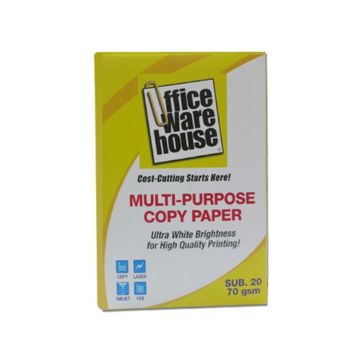 Office Warehouse Multi-Purpose Copy Paper 70gsm Legal 500s | Shopee ...