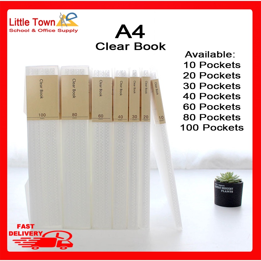 Transparent white clearbook Display Book Non-Refillable Size A4 ...