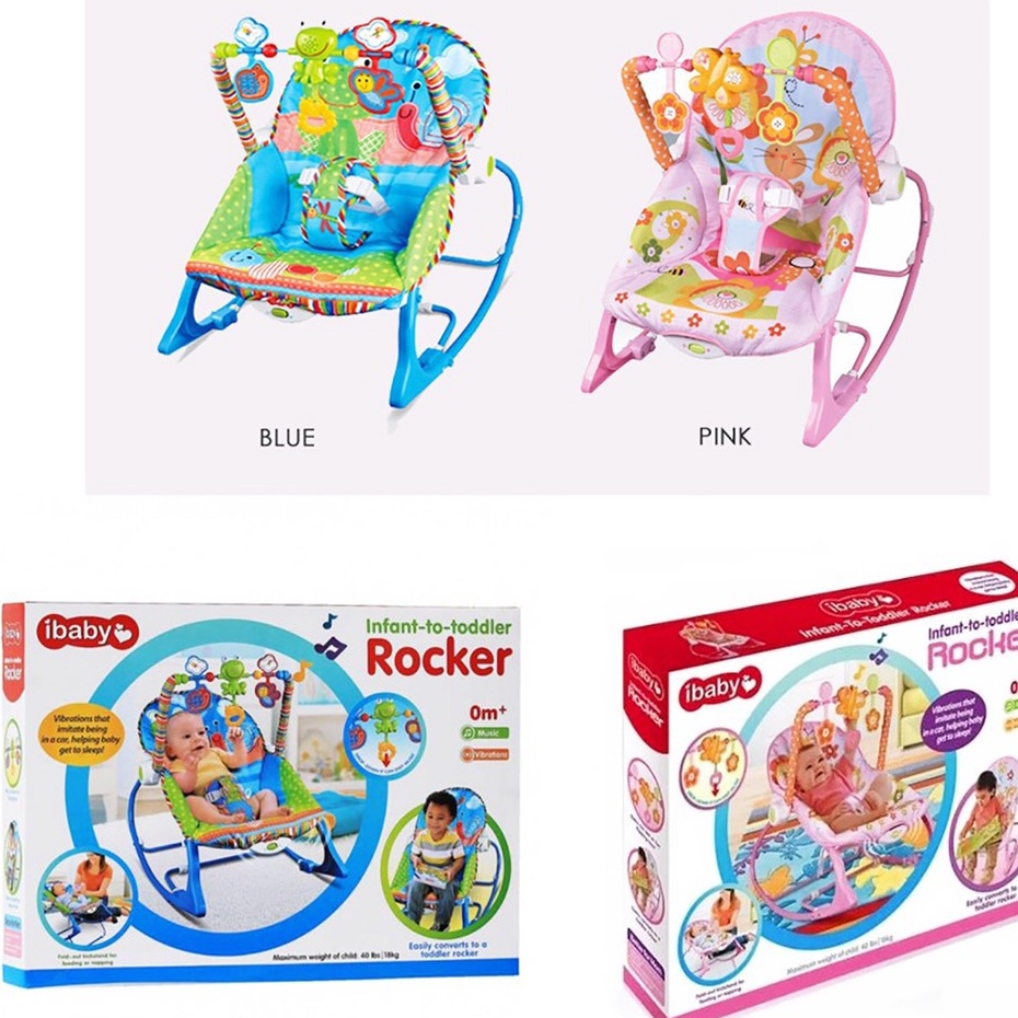 Infant Newborn Baby Plastic Fisher Play Rocking Chair Toy Frog Rabbit ...
