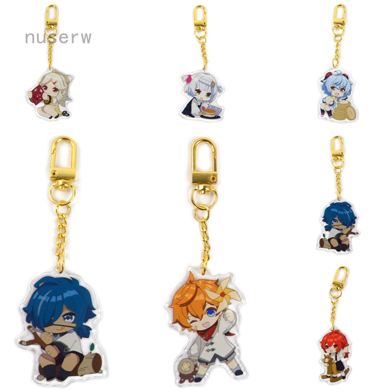nuserw Genshin Impact Keychain Anime Bag Pandant Keyring Key Kokomi ...