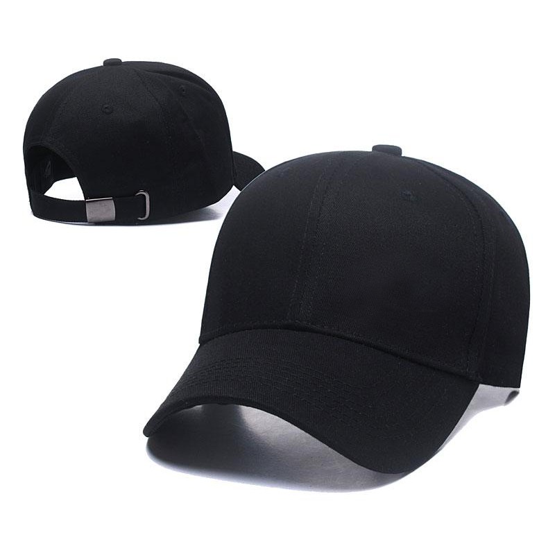 PRIA HITAM New Men's Plain Black BASEBALL Cap// Iron BASEBALL Cap ...